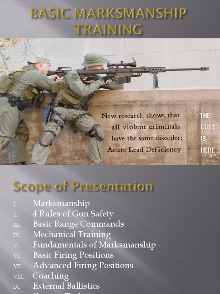 Basic Marksmanship Training | PDF | Shooting | Ammunition