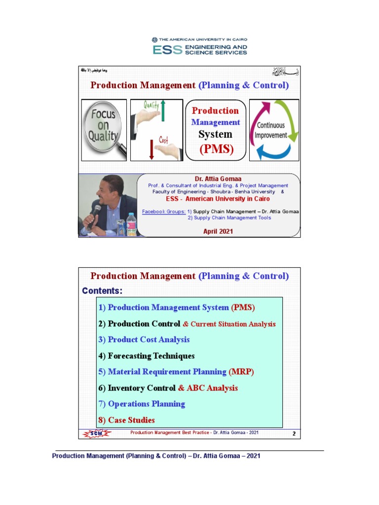 Production Management | PDF | Supply Chain Management | Reliability ...