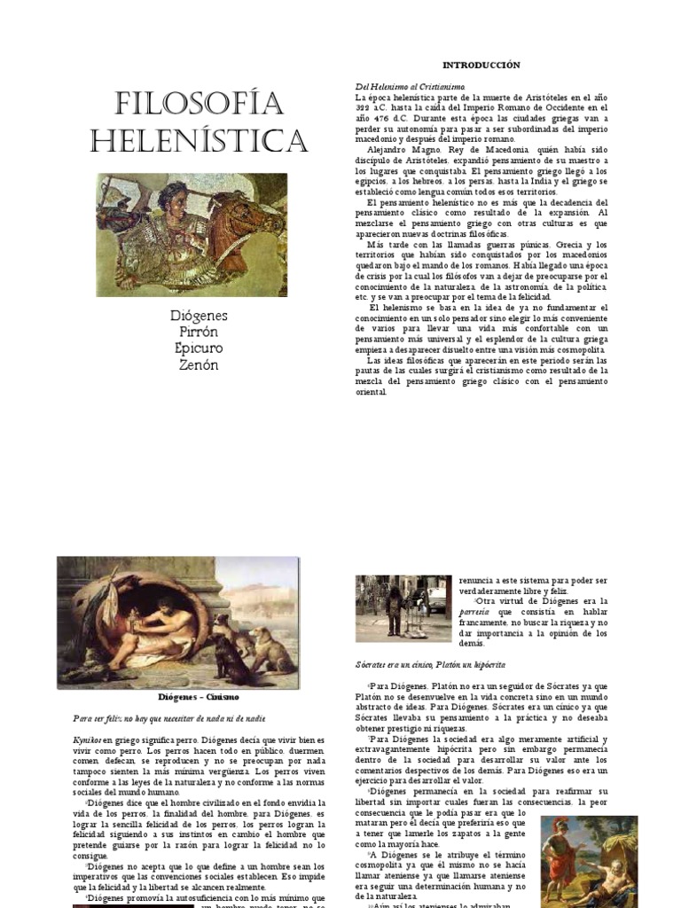 Filosofía Helenística | PDF | Periodo helenístico | Escepticismo