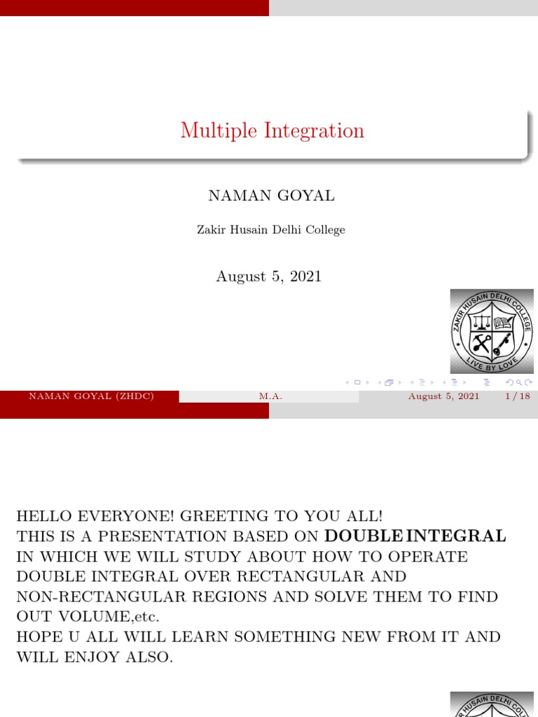 Multiple Integration | PDF | Integral | Rectangle