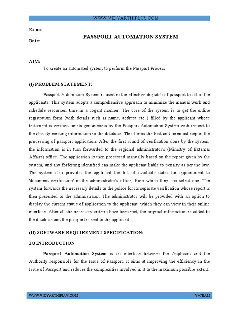 Passport Automation System F Pdf Use Case Hypertext Transfer Protocol