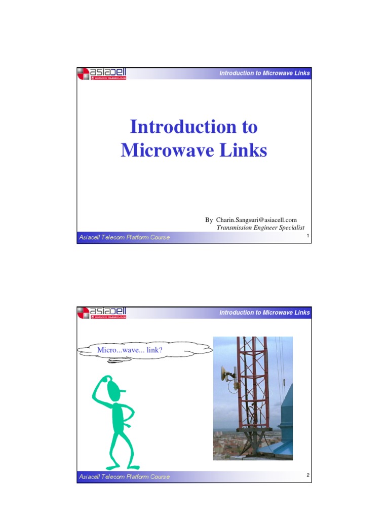 005 - Introduction To Microwave Links (Asiacell Telecom Platform Course ...