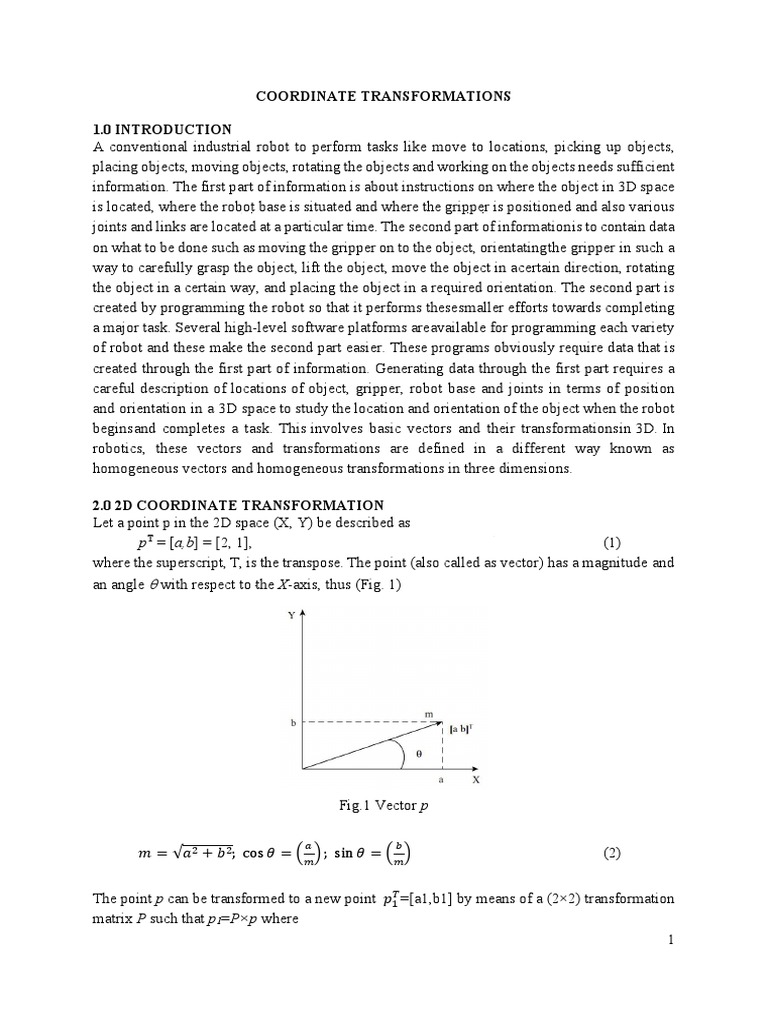 2nd Module | PDF | Cartesian Coordinate System | Kinematics