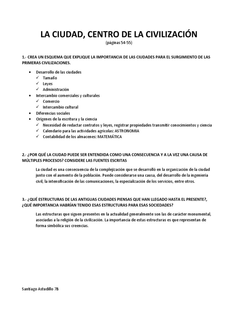 LA CIUDAD Guia 4 | PDF