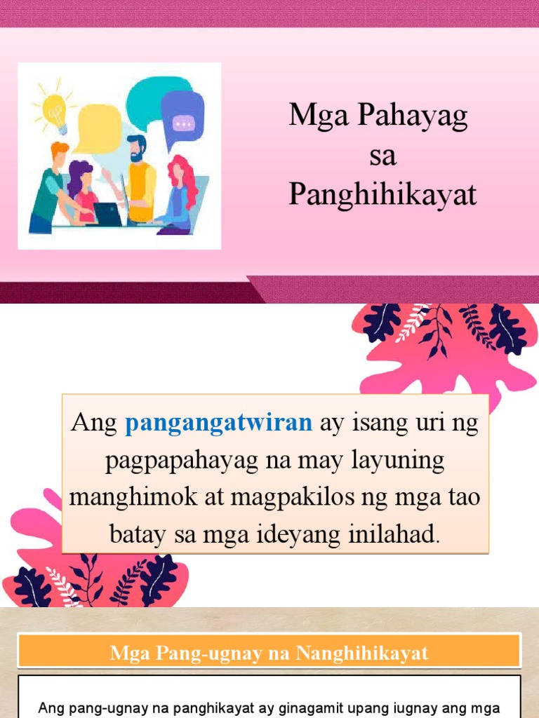 Mga Pahayag Sa Panghihikayat | PDF