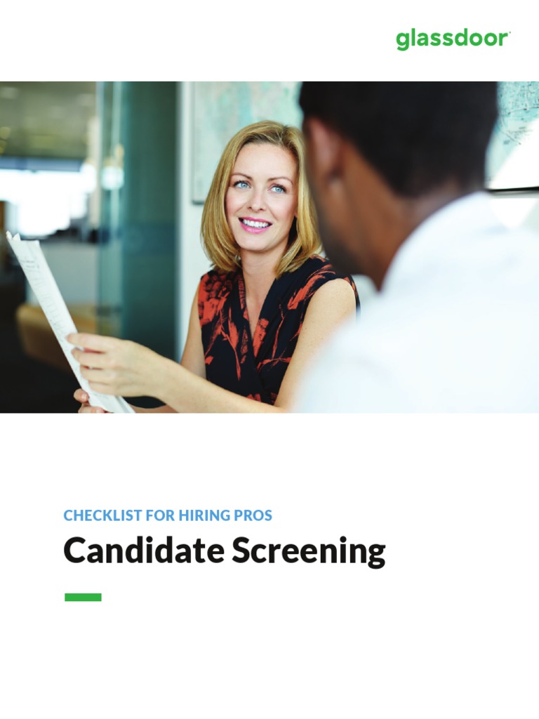 Candidate Screening: Checklist For Hiring Pros | PDF | Recruitment ... Candidate Screening: Checklist For Hiring Pros | PDF | Recruitment ...