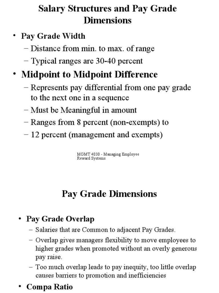 Midpoint To Midpoint Difference: MGMT 4030 - Managing Employee Reward ...