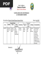 NDEP Accomplishment Report | PDF | Teachers | Schools