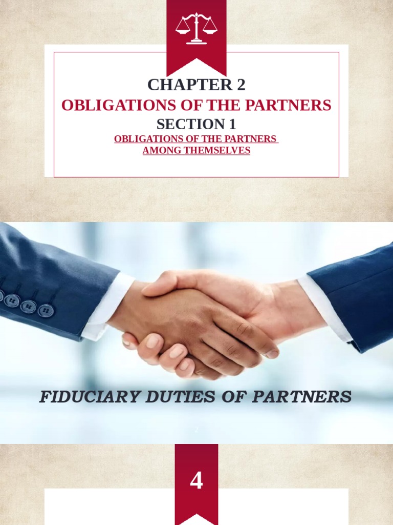 Obligations of The Partners: Section 1 | PDF | Partnership | Fiduciary