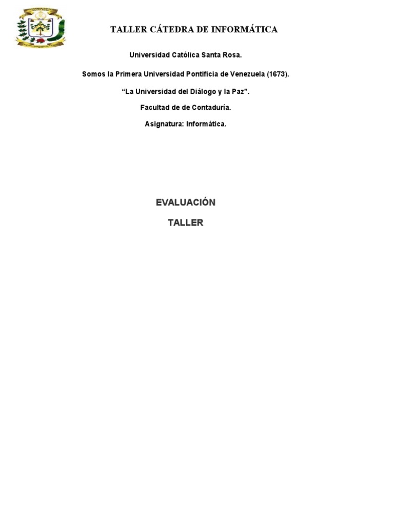 Taller De Informatica Pdf Hardware De La Computadora Periférico