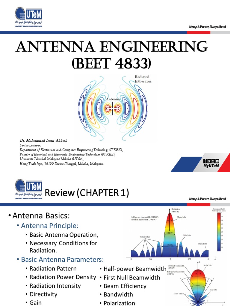 Inam BEET 4833 CHP4-TYPES OF ANTENNAS Wire Antennas Part A | PDF | Antenna (Radio) | Electrical ...