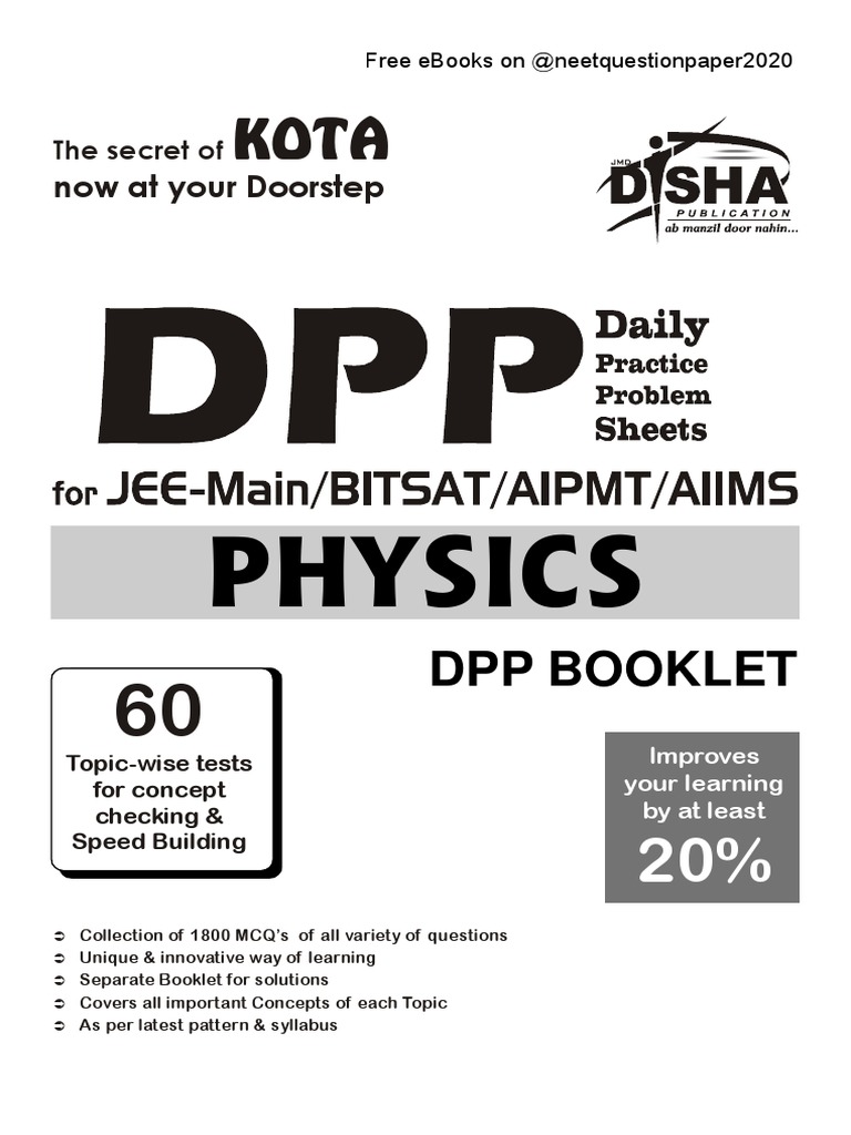 Disha Rare Kota Physics DPP | PDF | Torque | Rotation Around A Fixed Axis