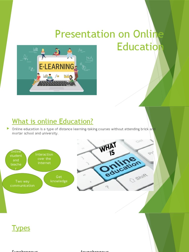 Presentation On Online Education | PDF