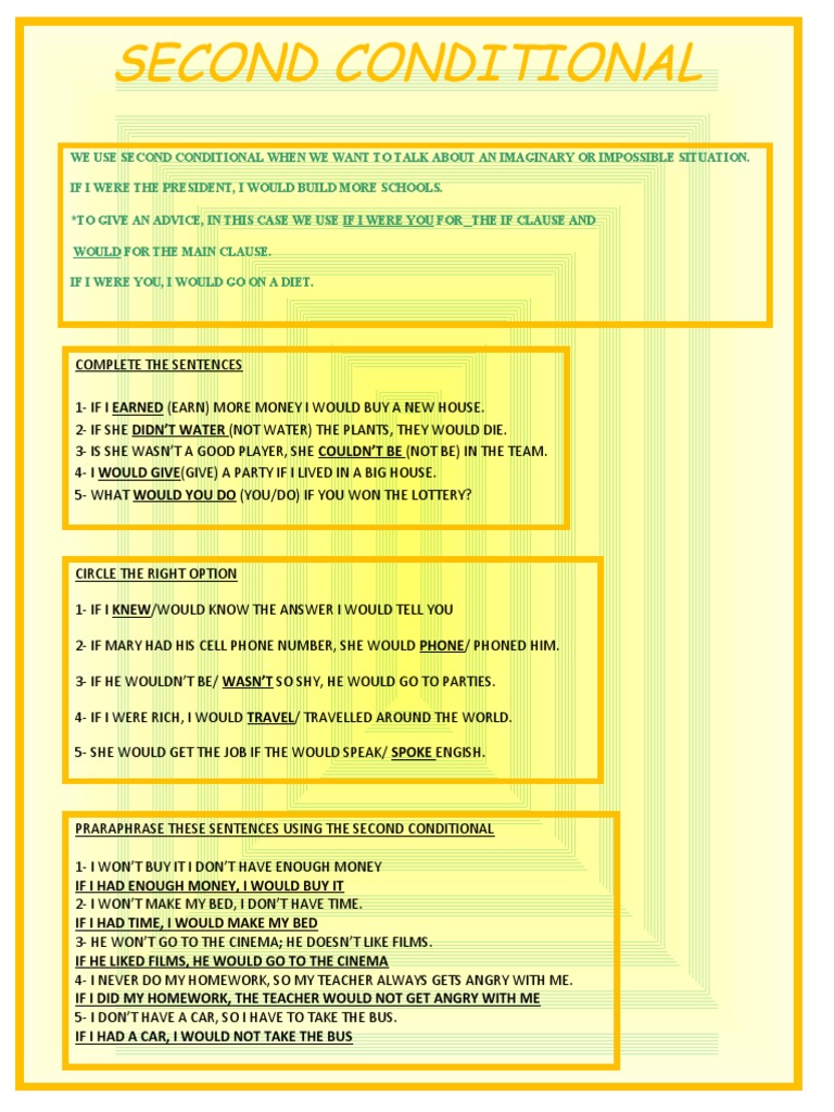 Activity 14 Excercise Second Conditional | PDF