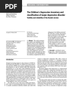 Children's Depression Inventory CDI™ PDF | PDF | Mental And Behavioural ...