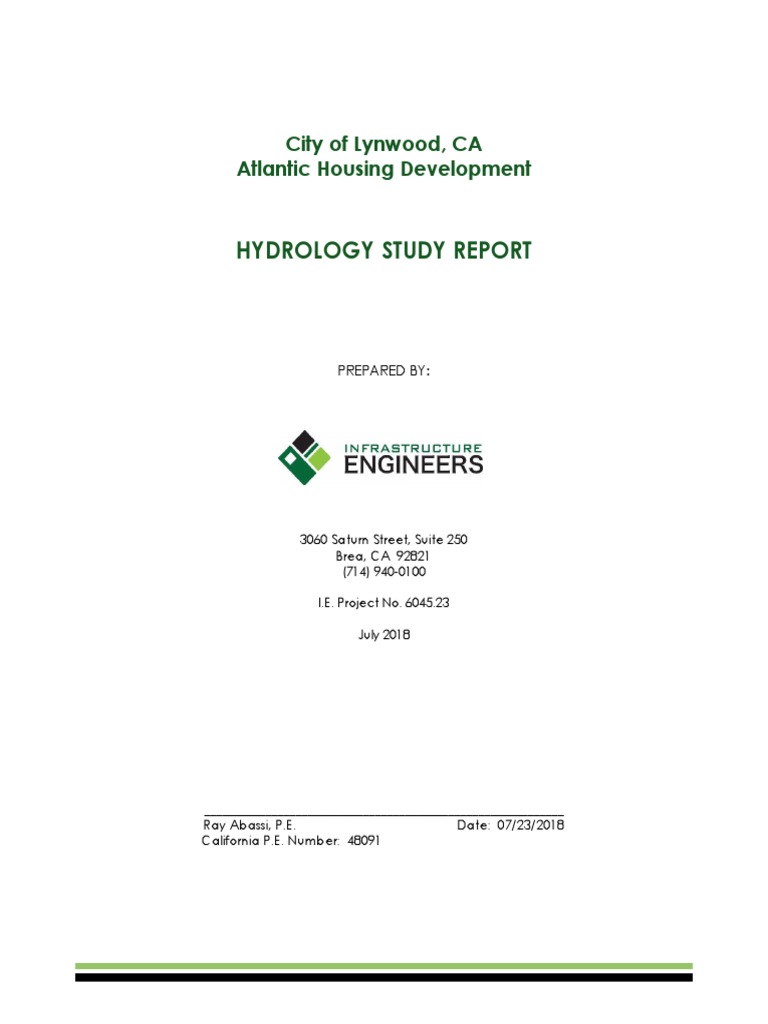 Hydrology Study Report AtlanticProject | Download Free PDF | Drainage ...