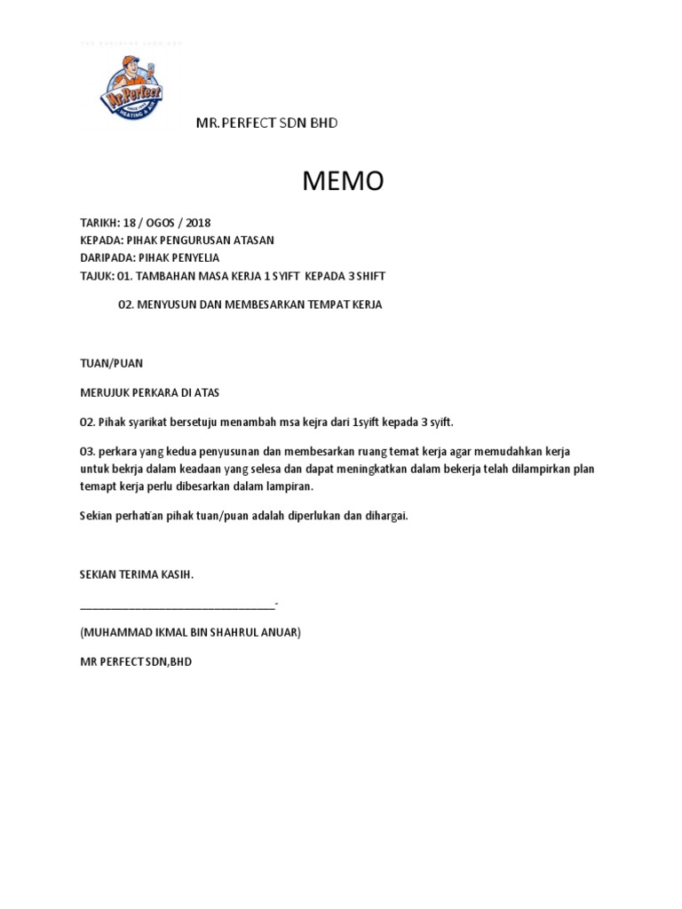 Memo Sample | PDF