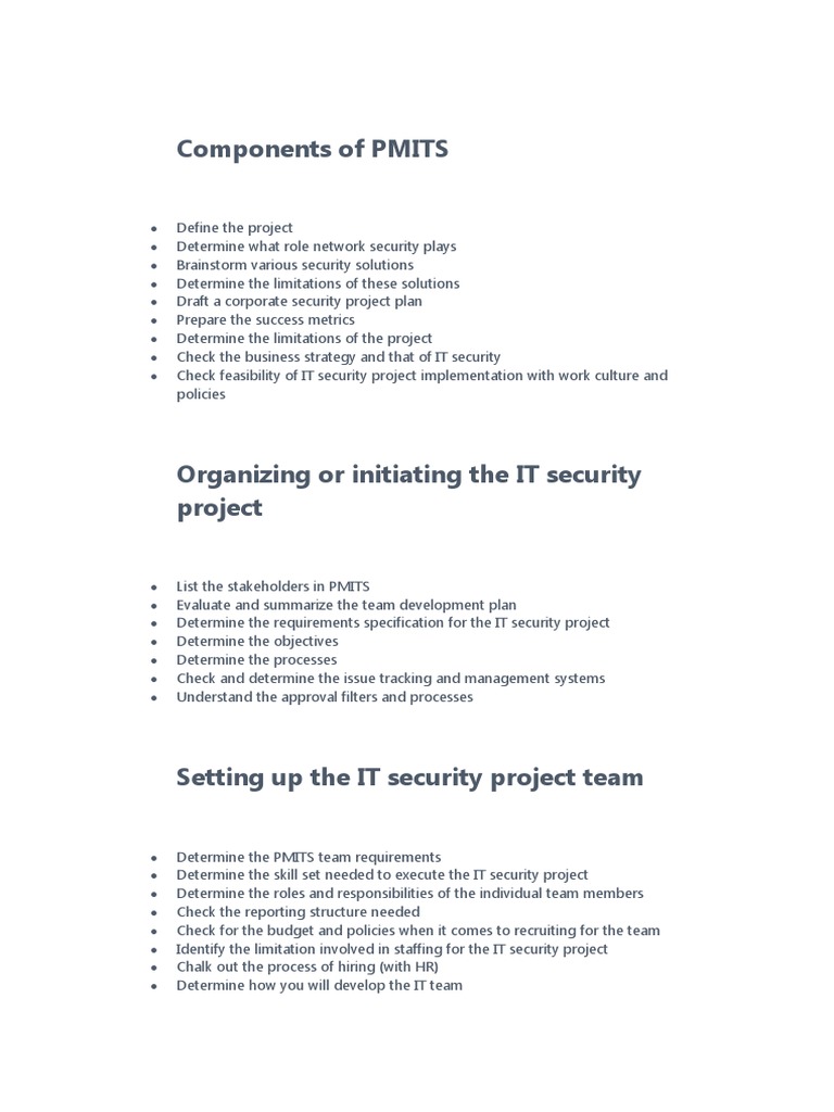 IT Security Project Management Guide | PDF | Computer Security | Security