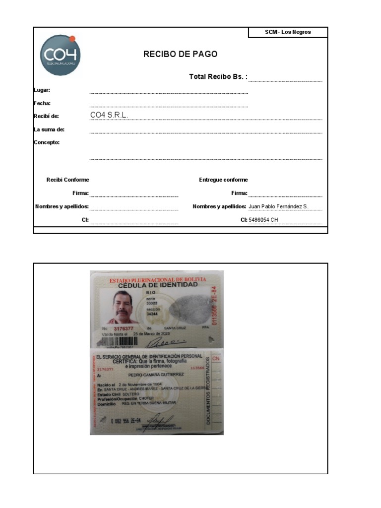 Recibo en Blanco6 | PDF