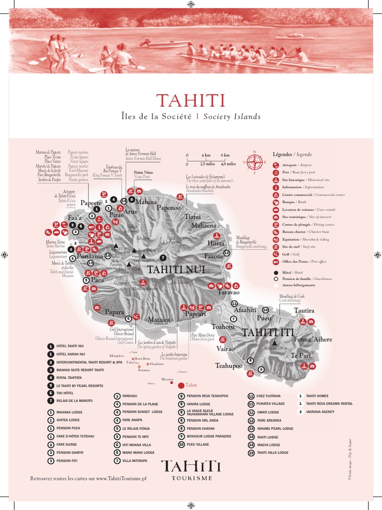 Map - Tahiti | Download Free PDF | Tahiti
