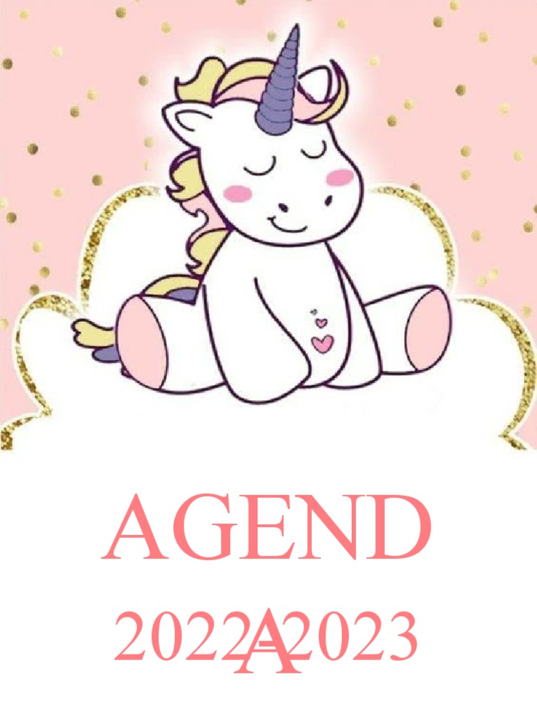 Agenda Unicornio 2022-2023 Planner | PDF