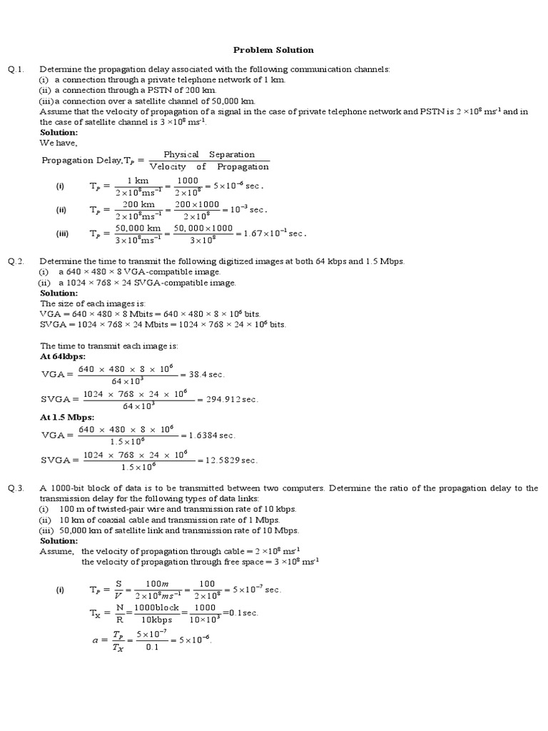 Problem Solution | PDF | Signal To Noise Ratio | Bandwidth (Signal Processing)