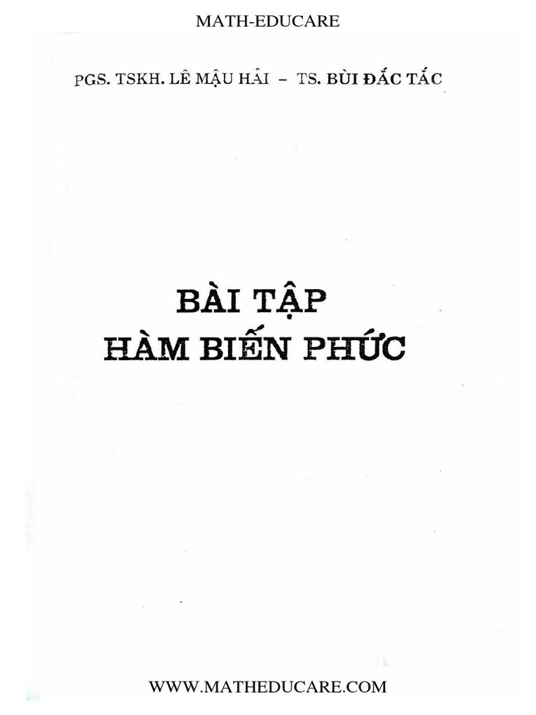 Bai Tap Ham Bien Phuc Le Mau Hai Bui Dac Tac 1 | PDF