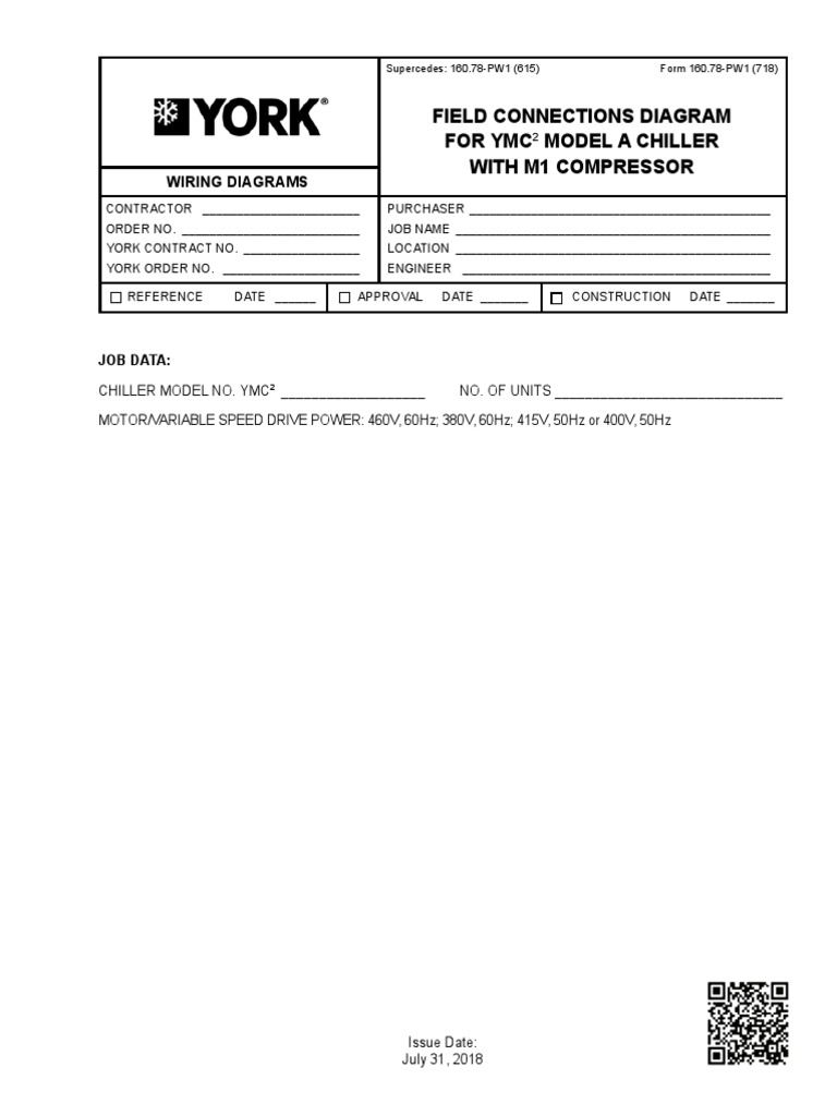 Field Connections Diagram For Ymc Model A Chiller With M1 Compressor ...