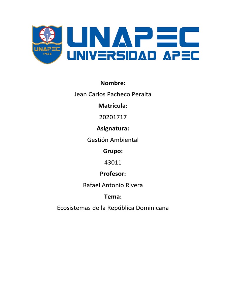 Ecosistemas de La República Dominicana - 20201717 | PDF | Ecosistema ...