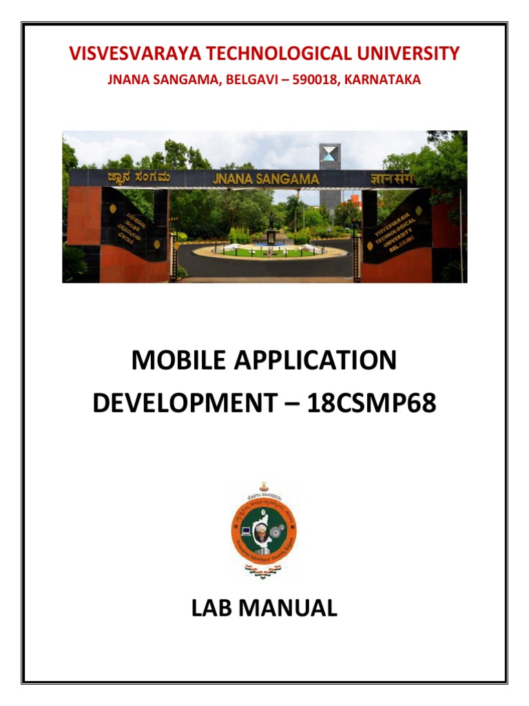 Mobile Application Development Laboratory | PDF | Android (Operating System) | Mobile App