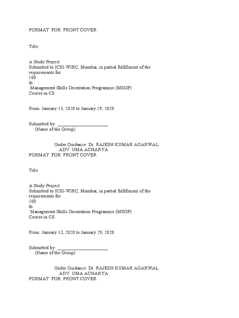 MSOP Research Paper - Group 1 - Resolution Plan Under IBC For Trimax ...
