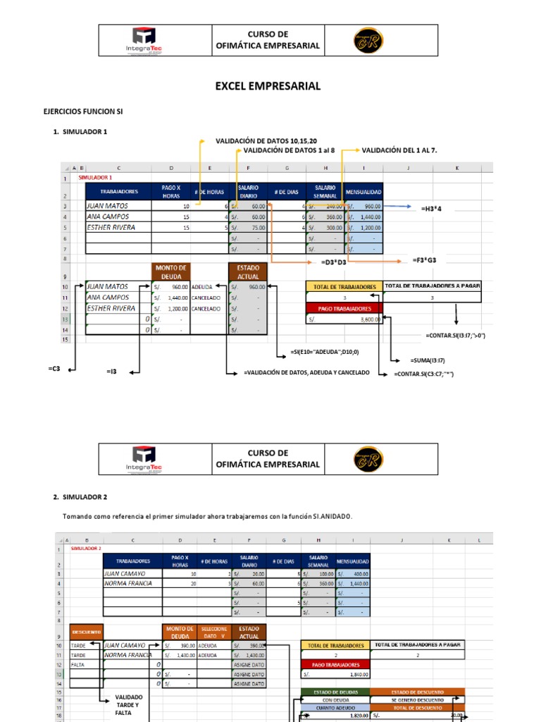 Ofimática Empresarial - Excel | PDF