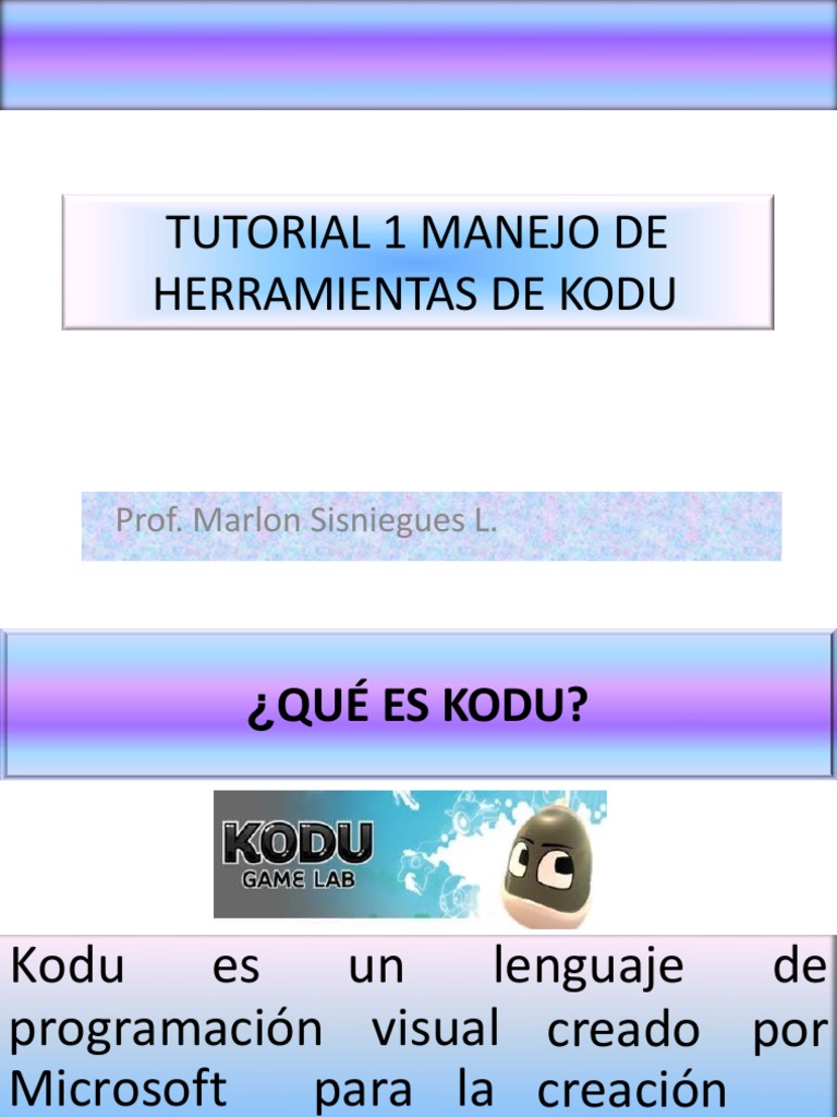 Tutorial Kodu Robótica Pdf Programación De Computadoras Lenguaje