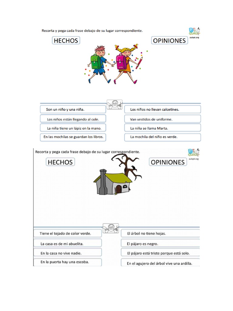 Actividad Hecho y Opinion | PDF