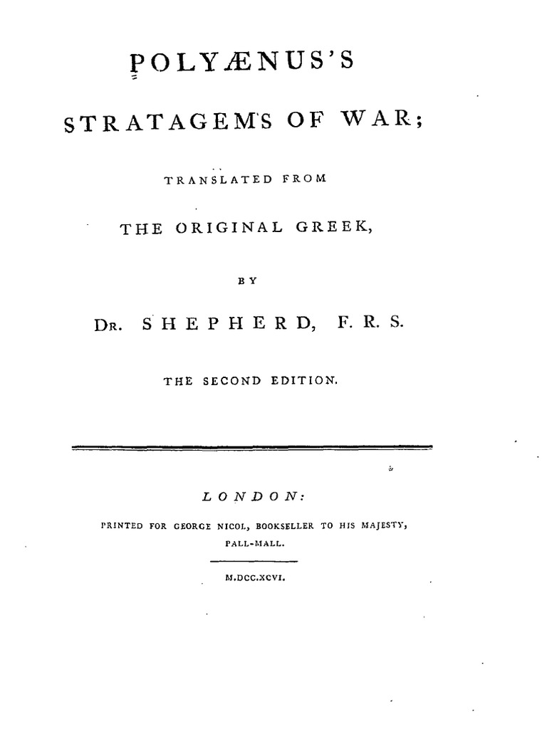 Polyaenus Stratagems of War | PDF