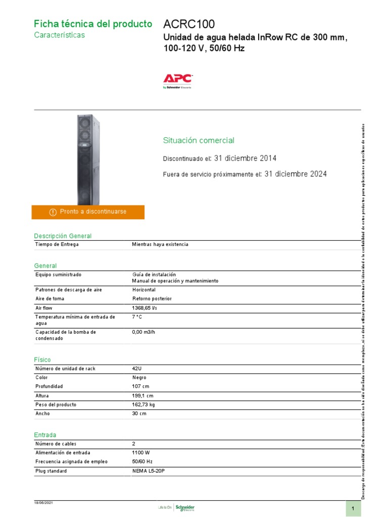 Uniflair Chilled Water InRow Cooling - ACRC100 | PDF