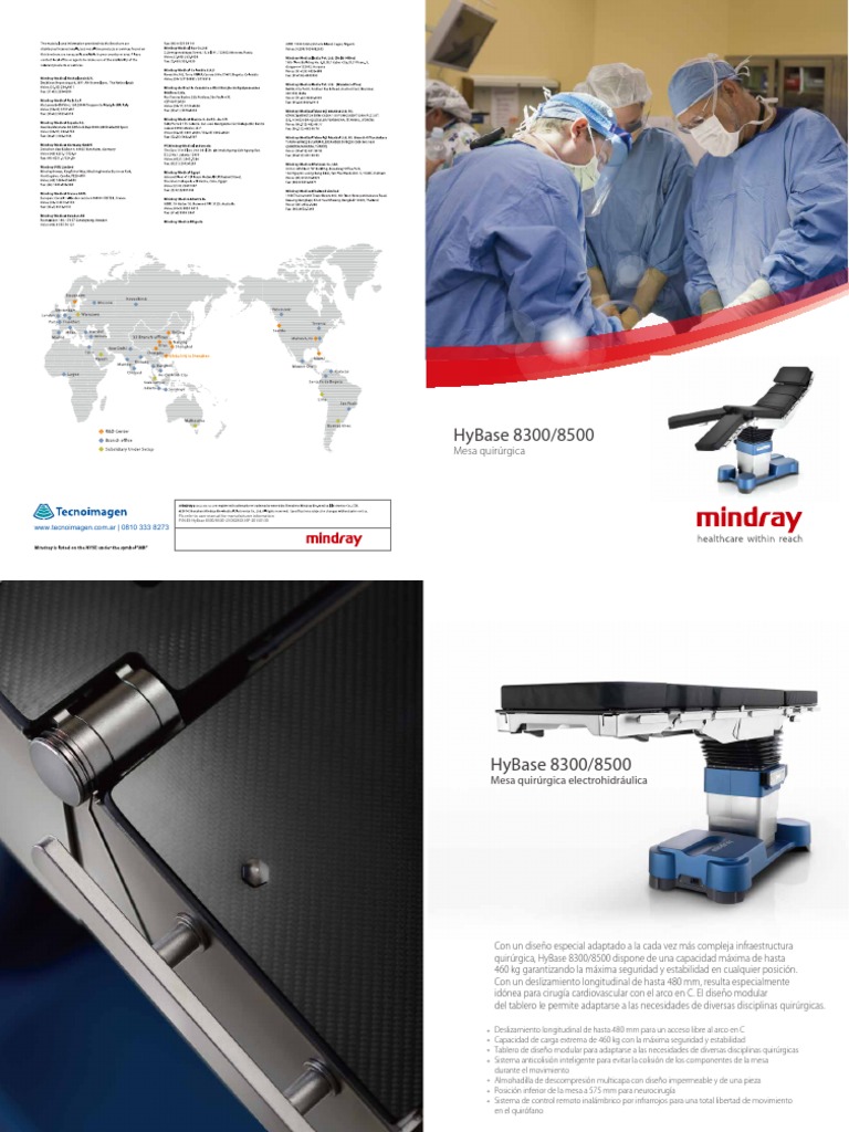 Mesa Operaciones HyBase 8300-8500 Mindray | PDF | Cirugía | Medicina ...