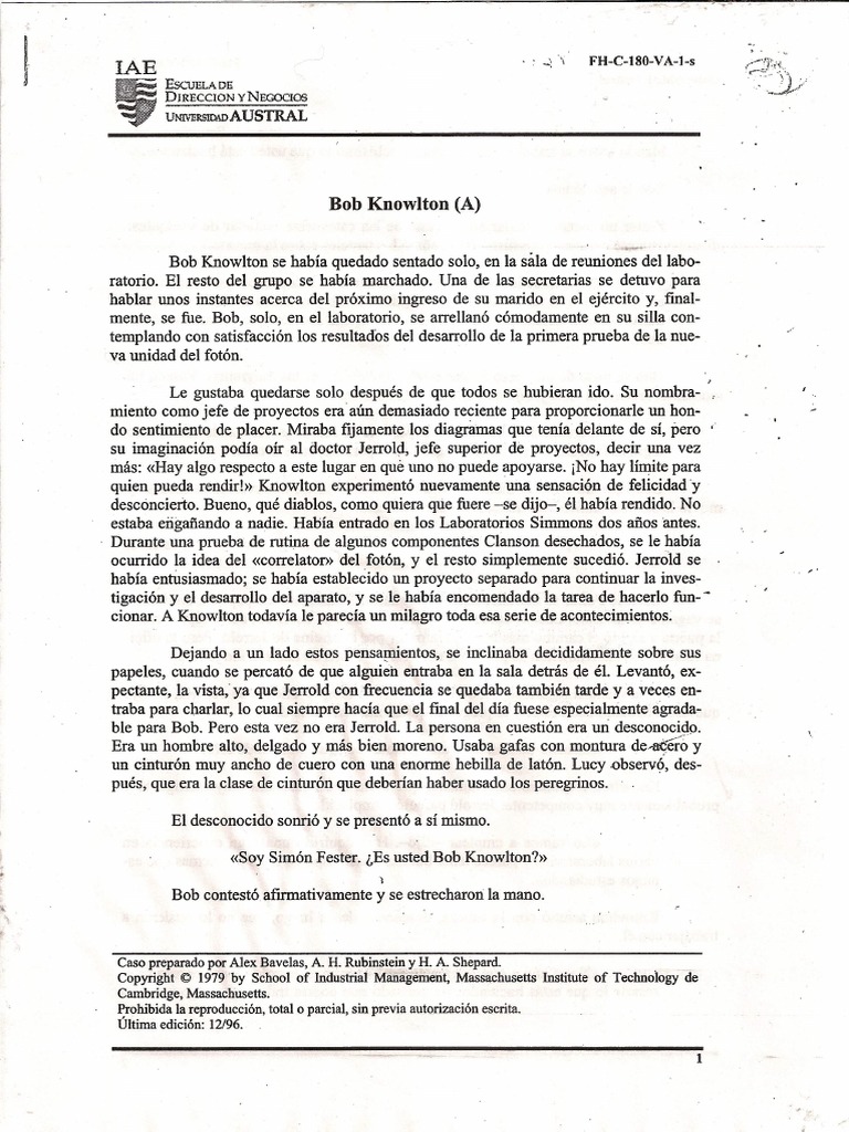 Caso Bob Knowlton | PDF