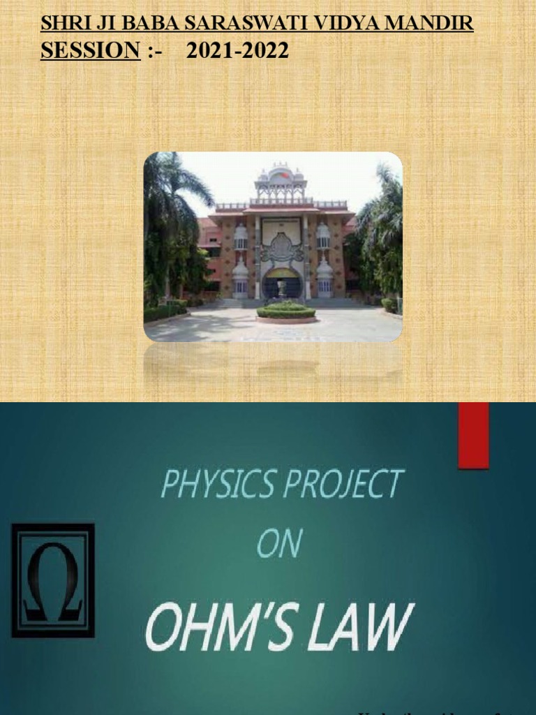 Ohm's Law PPT by Somya and Atharv | PDF | Electrical Resistance And ...
