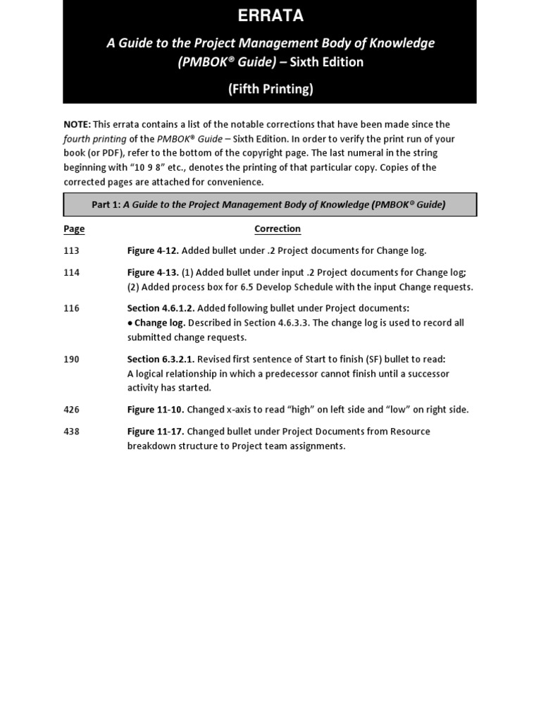 PMBOK Guide 6th Edition 5th Printing | PDF | Project Management | Risk