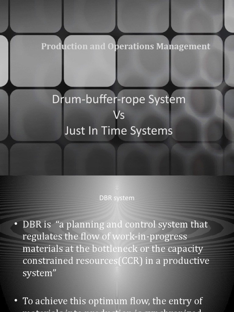 Drum-Buffer-Rope System Overview | PDF | Inventory | Business Economics