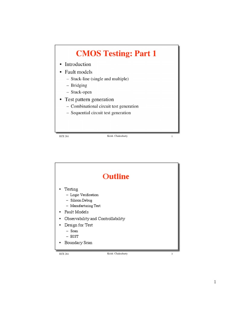 An Overview of CMOS Testing Fundamentals and Techniques: Fault Models ...