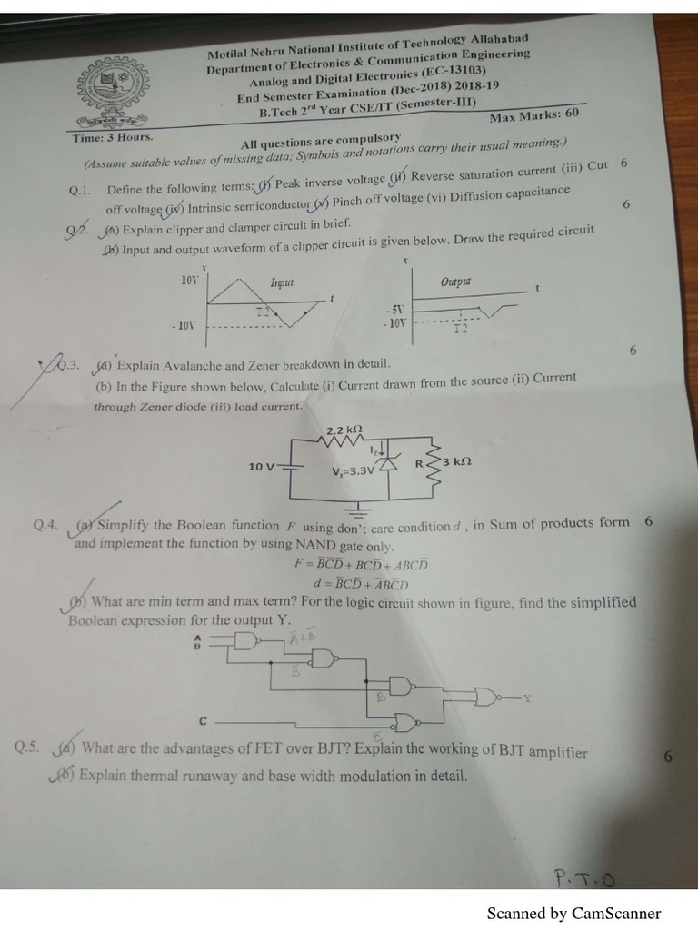 3rd Endsem 2018 | PDF