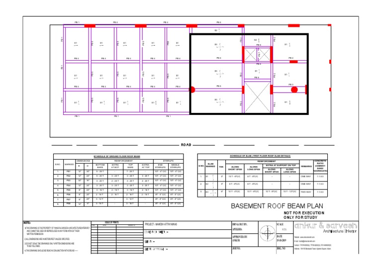 Basement Roof Beam Plan: Project:-Mahesh Atithi Niwas | PDF | Building ...
