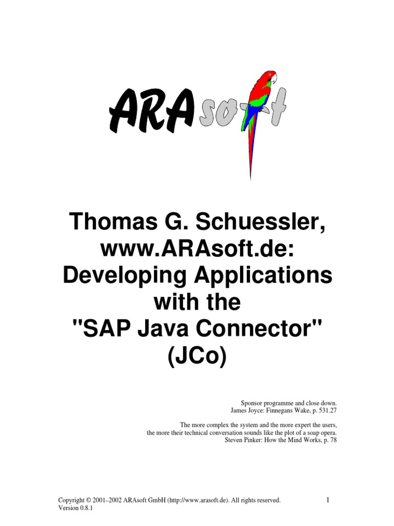 JCo Tutorial | PDF | Method (Computer Programming) | Class (Computer Programming)