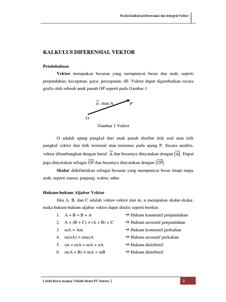 2 - Kalkulus Diferensial Vektor | PDF