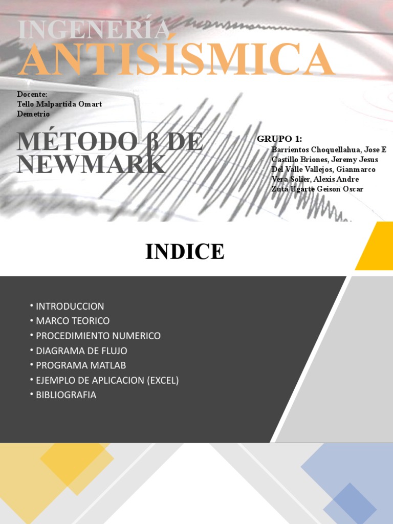 Grupo 01 - Metodo de Newmark (Lineal) | PDF | Análisis numérico | Ecuaciones