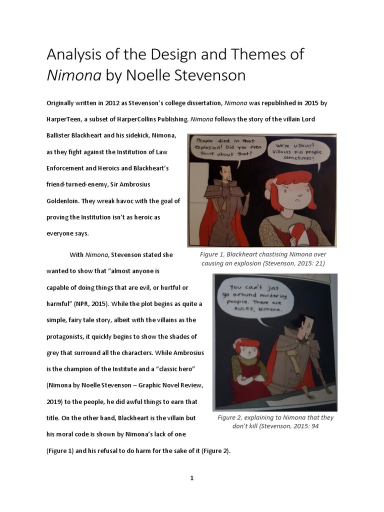 Nimona by Noelle Stevenson: Analysis of The Design and Themes of | PDF ...