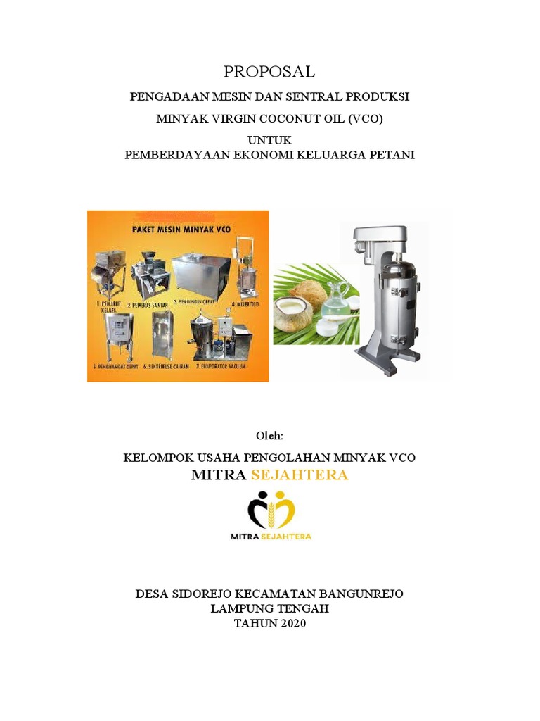 Proposal VCO Mitra Sejahtera | PDF | Teknologi & Rekayasa