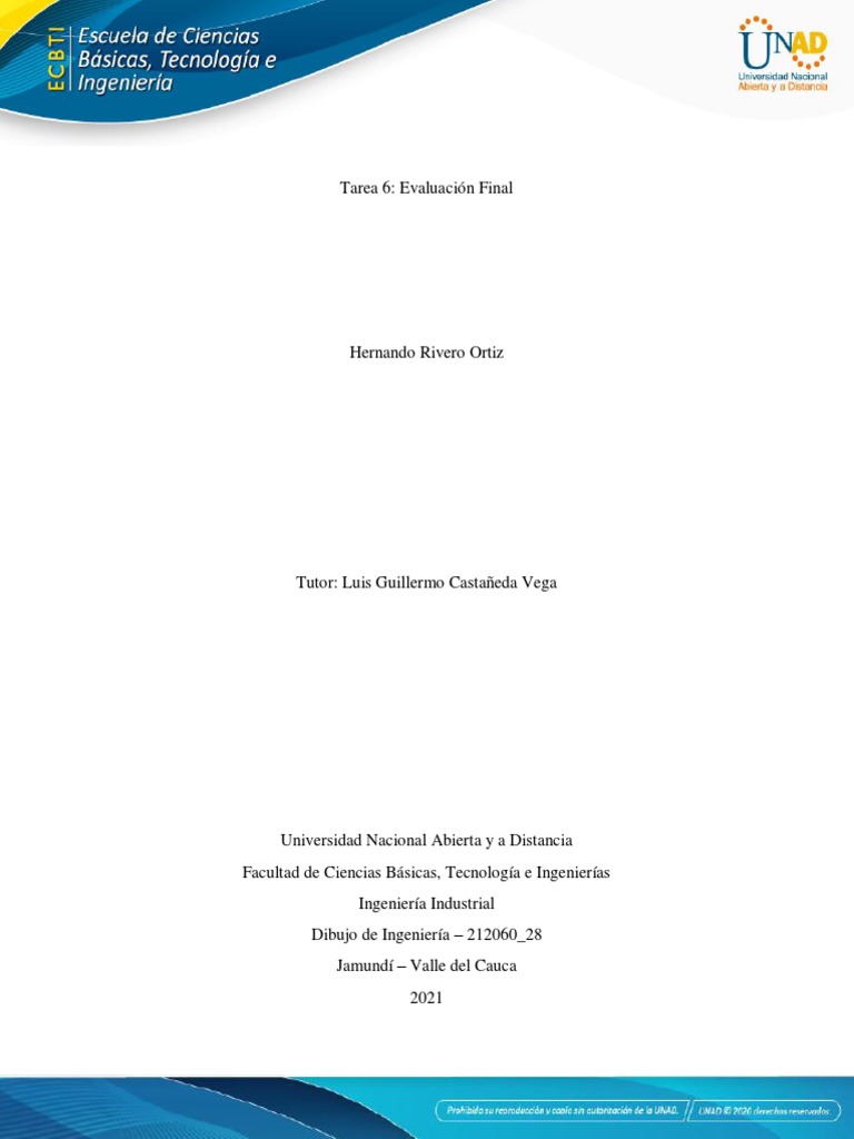 Dibujo Ingenieria 16 02 Hernando Rivero Tarea 6 | PDF | Ingeniería | Dibujo